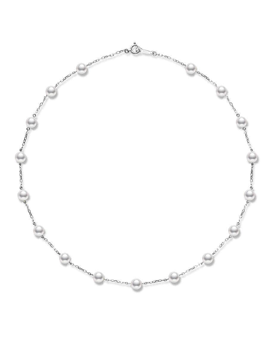 MIKIMOTO 18CT WHITE GOLD PEARL CHAIN NECKLACE – Emson Haig
