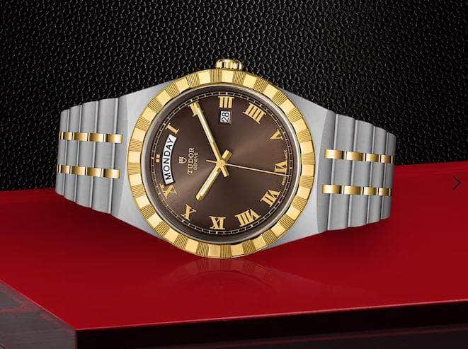 TUDOR ROYAL 41MM S&G CHOCOLATE DIAL DAY-DATE – Emson Haig